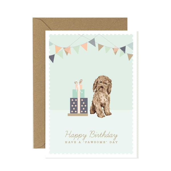 Cockapoo Happy Birthday Card - Sirocco Design
