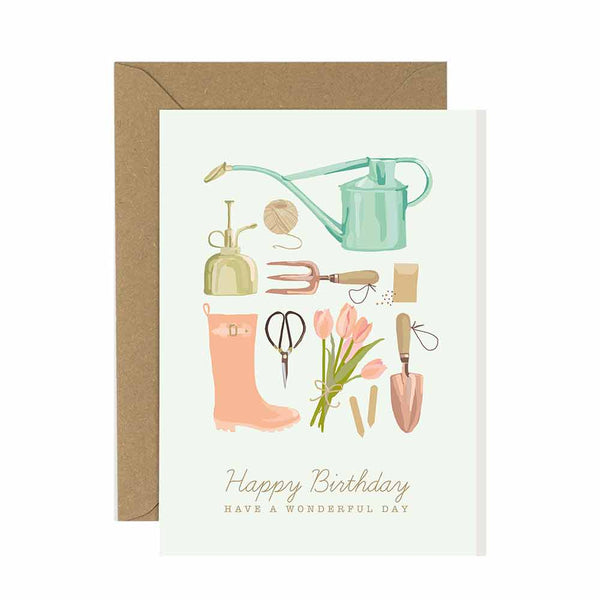 Green Fingers Birthday Card - Sirocco Design