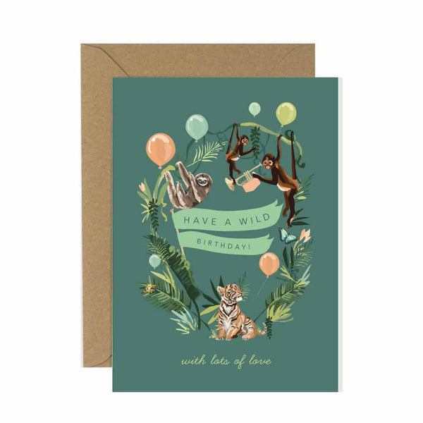 Wild Jungle Birthday Card - Sirocco Design